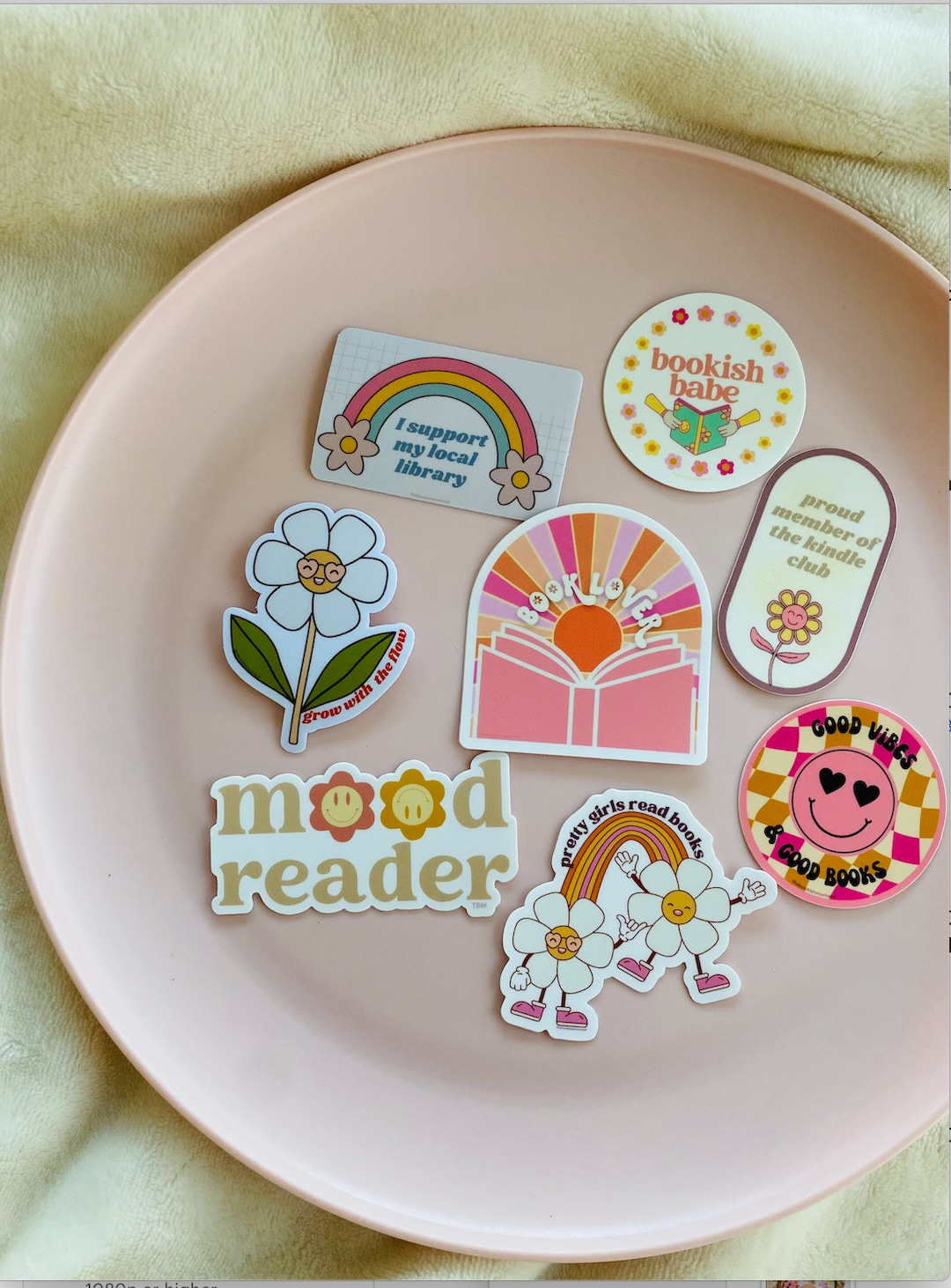 Retro Bookish Sticker Pack| Kindle Sticker | Vinyl Stickers, Book ...