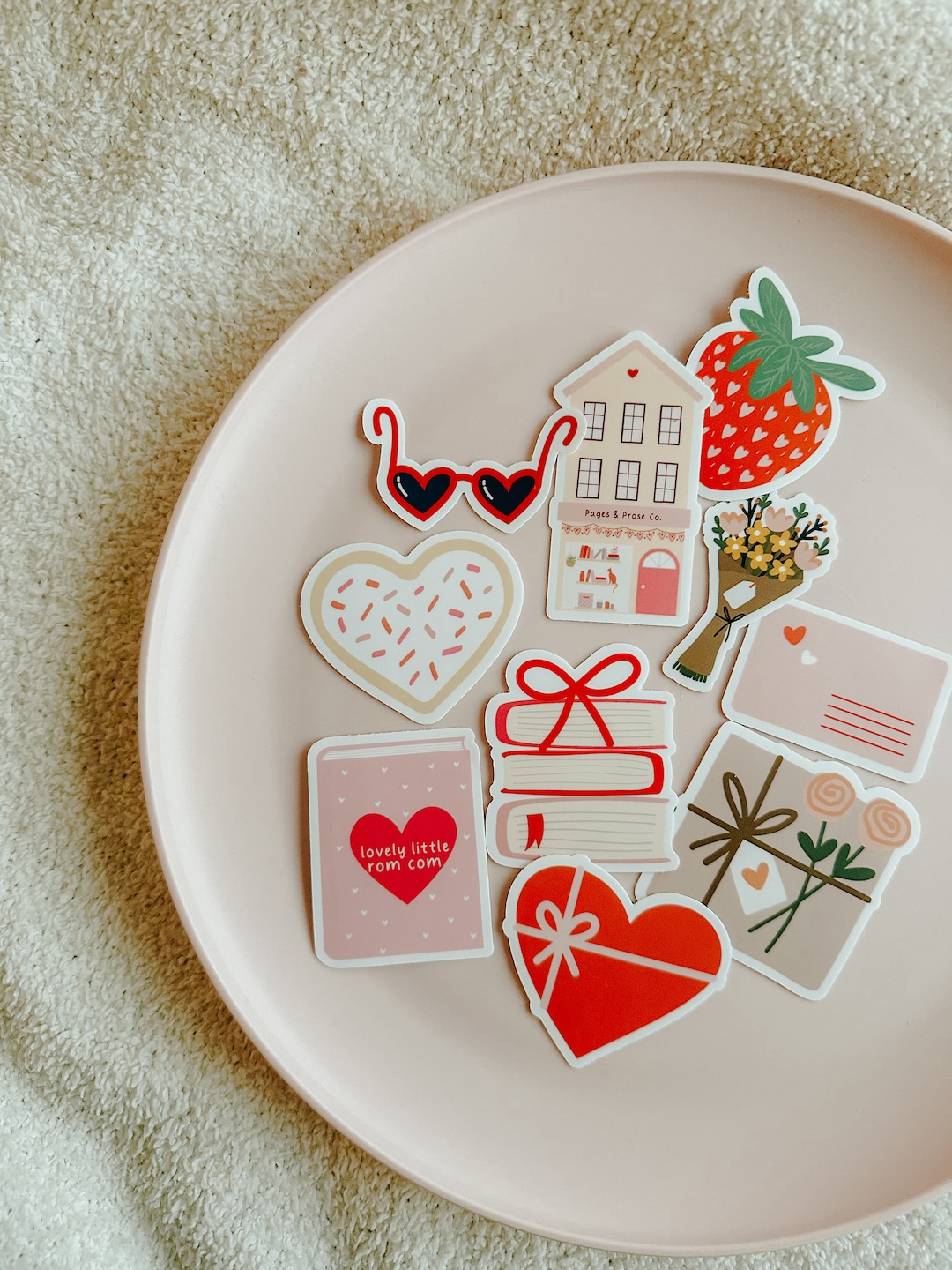 Valentines Day Sticker Pack | Vinyl Sticker, Laptop Sticker, Book ...