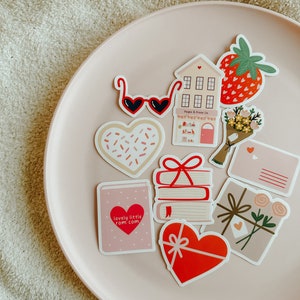 Valentines Day Sticker Pack | Vinyl Sticker, Laptop Sticker, Book ...
