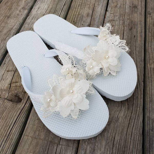 Pearl Flip Flops - Etsy