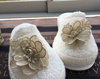 Lace slippers | Etsy