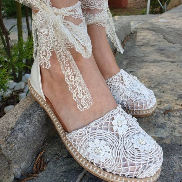 Ivory Bride Flat Shoes - Etsy