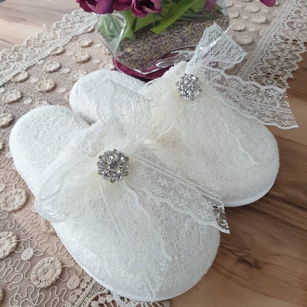 Lace Slippers - Etsy