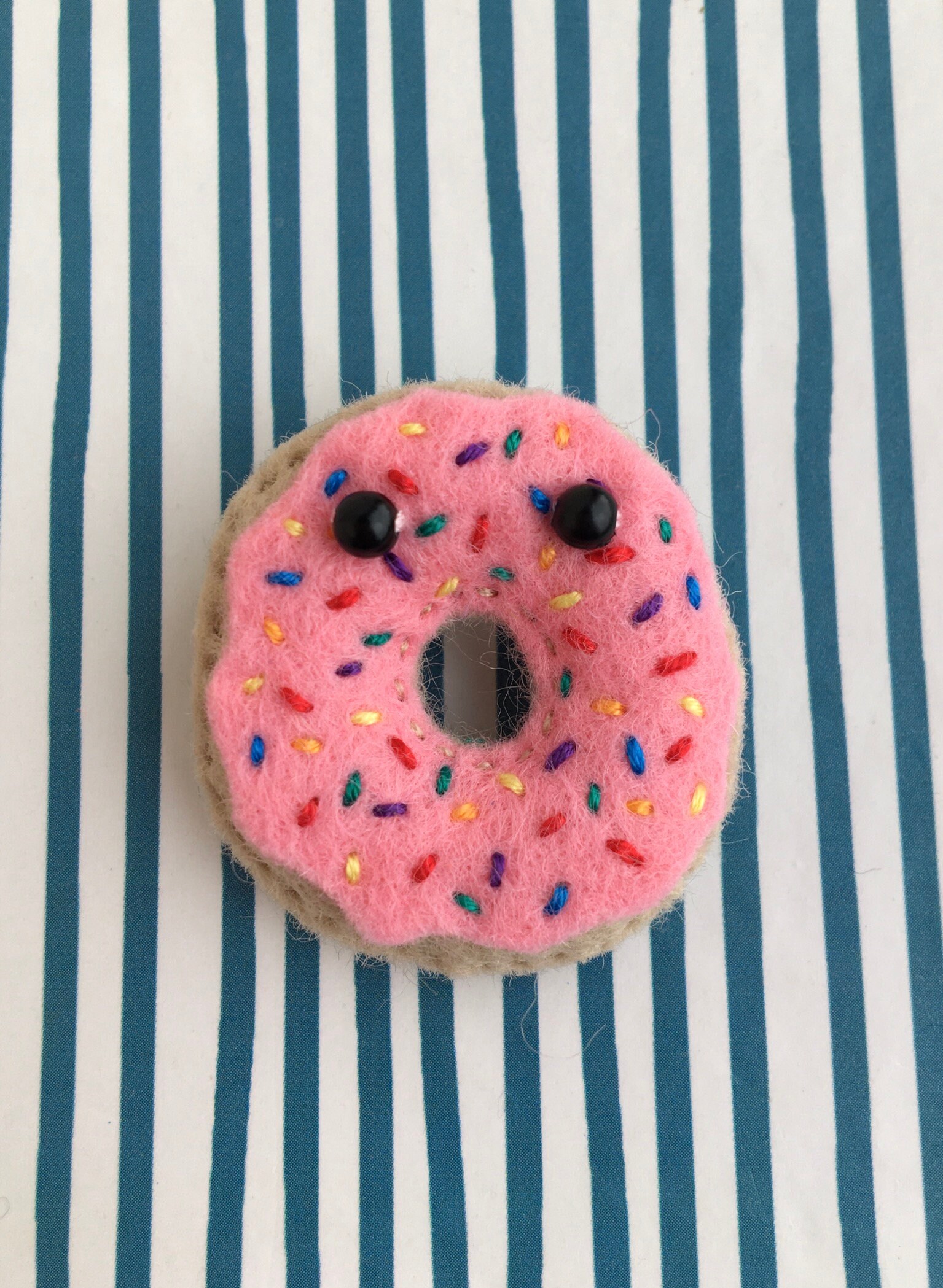 Doughnut Pin Brooch Donut Felt Badge Donuts Cute Kawaii | Etsy