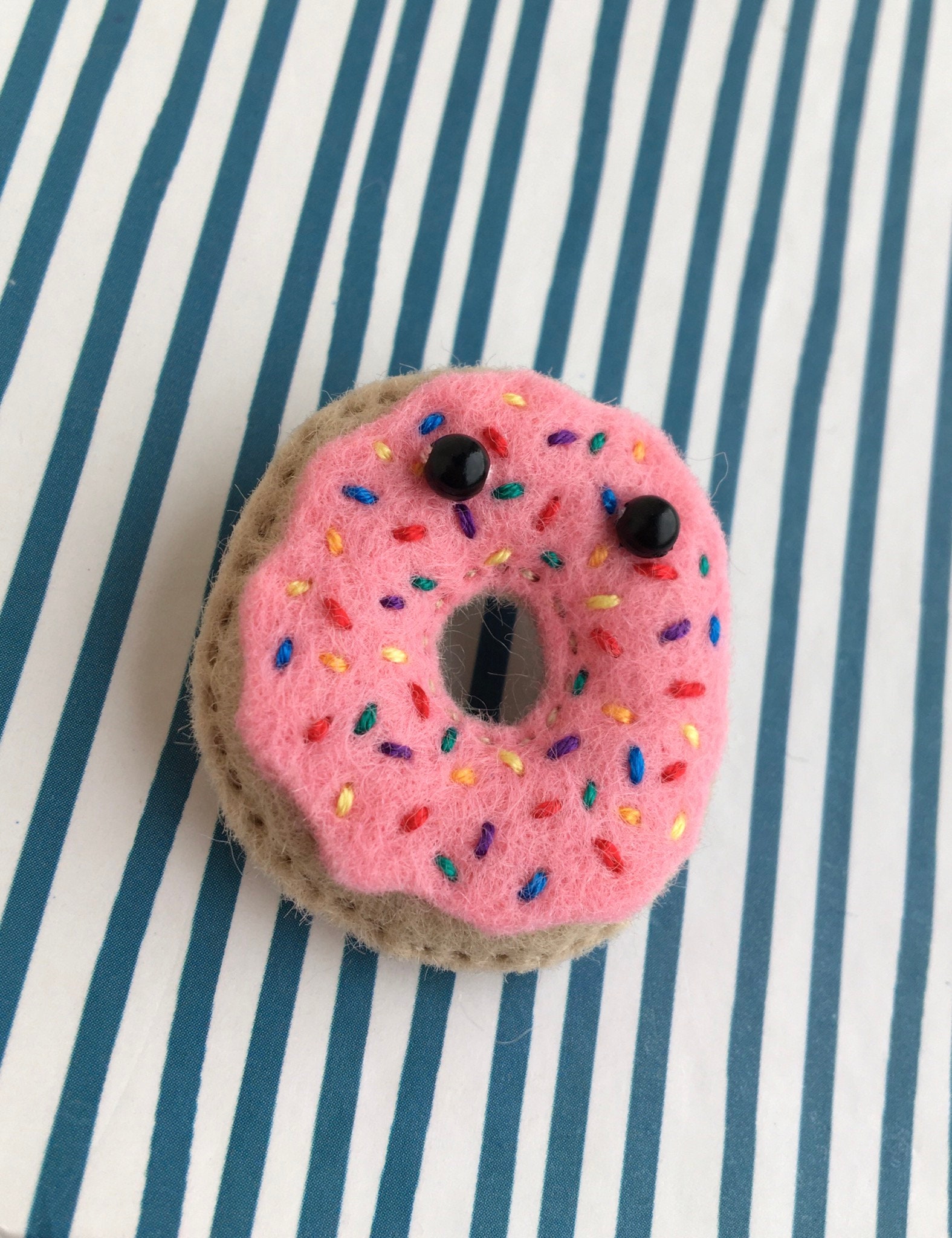 Doughnut Pin Brooch Donut Felt Badge Donuts Cute Kawaii | Etsy