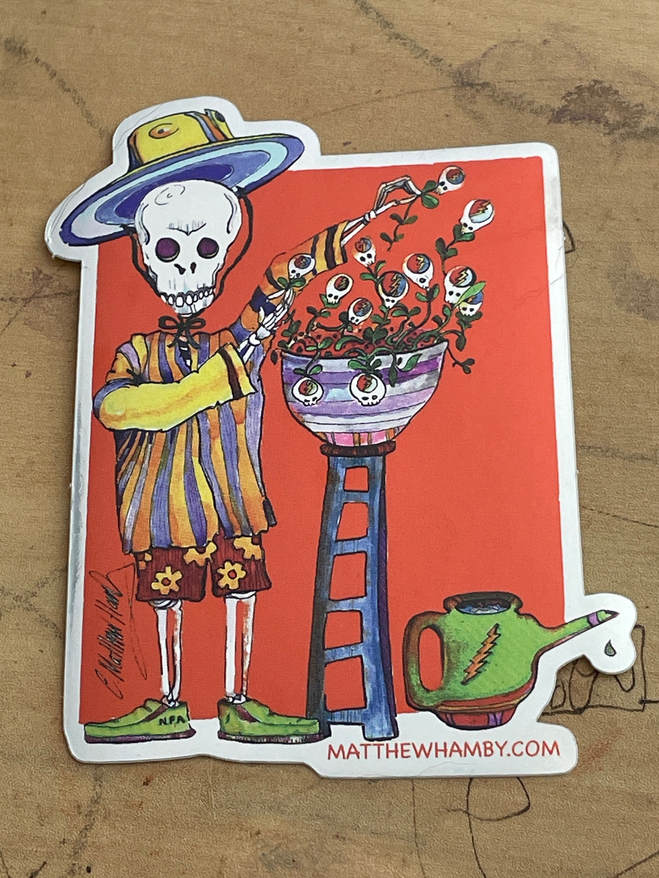 Deadheading - Mirror Sticker - Etsy