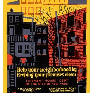 Vintage Keep Your Neighborhood Clean American Poster Art Print ...