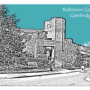 Robinson College Cambridge Entrance Art Print Poster Landscape A4 Size ...