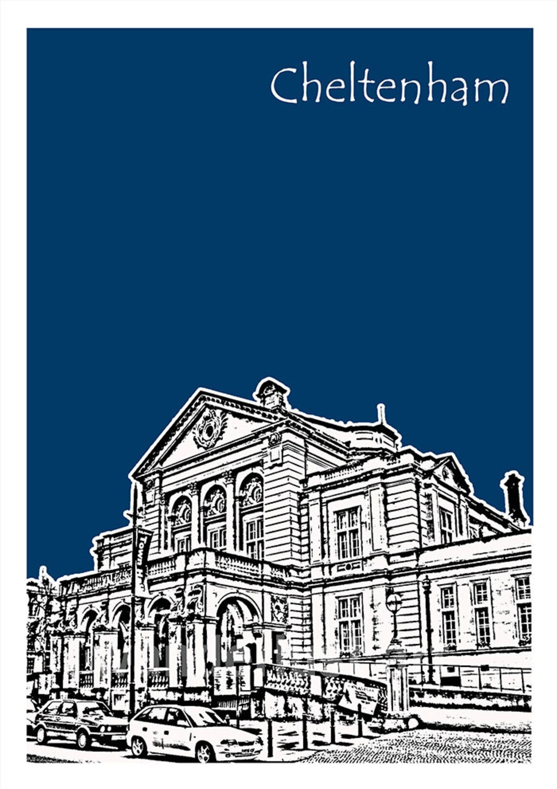 Cheltenham Art Print Poster A4 Size Gloucestershire UK England - Etsy UK