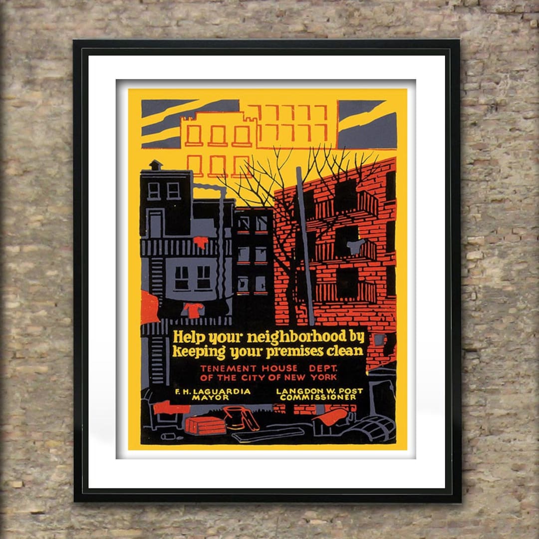 Vintage Keep Your Neighborhood Clean American Poster Art Print ...