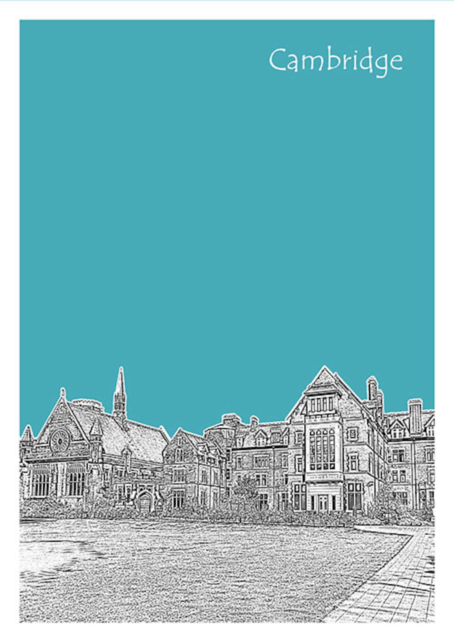 Cambridge Art Print Poster A4 Size Cambridge University Homerton ...