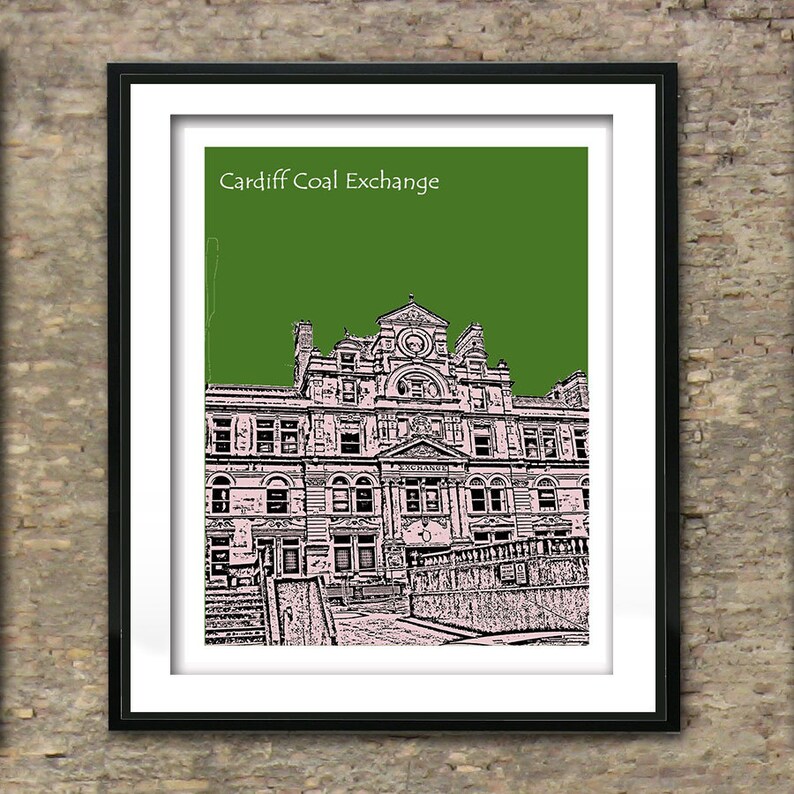 Cardiff Art Print Poster A4 Size the Coal Exchange England UK - Etsy