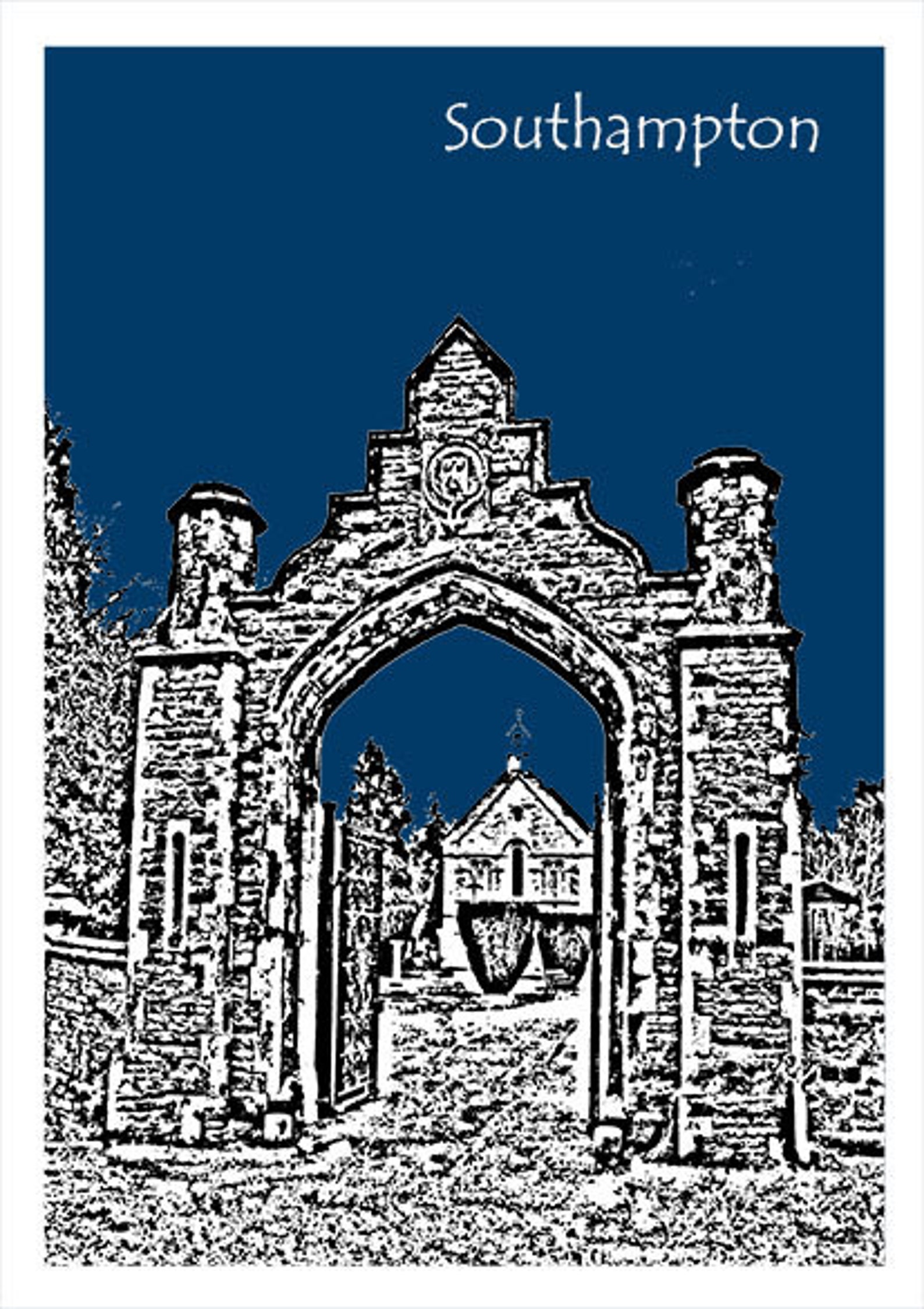 Southampton Art Print Poster A4 Size Southampton Common UK - Etsy