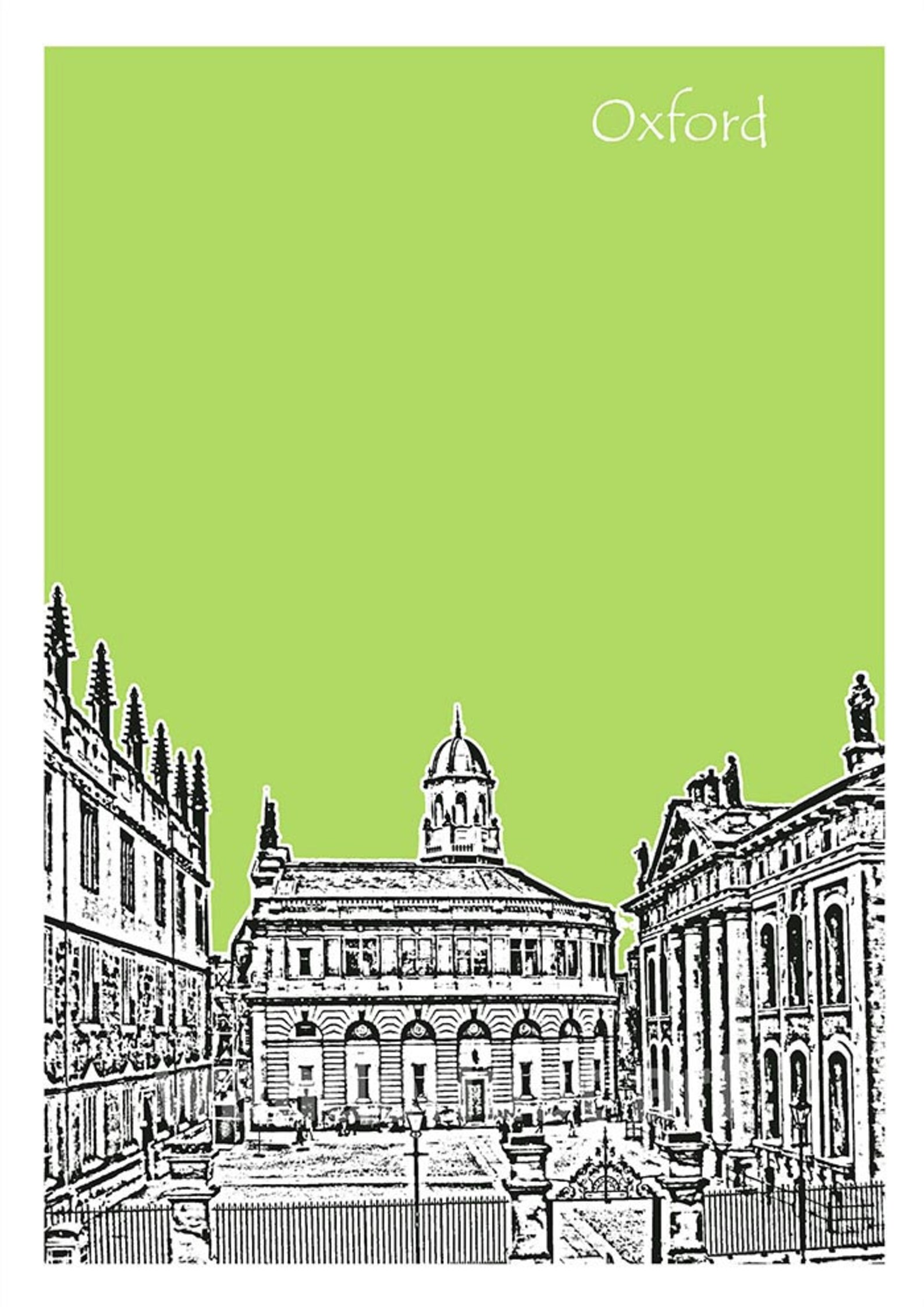 Oxford Art Print Poster A4 Size Oxford University Sheldonian Theatre ...