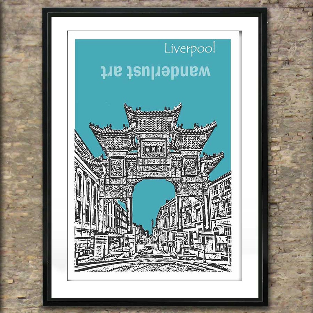Liverpool Art Print Poster A4 Size Chinatownengland - Etsy
