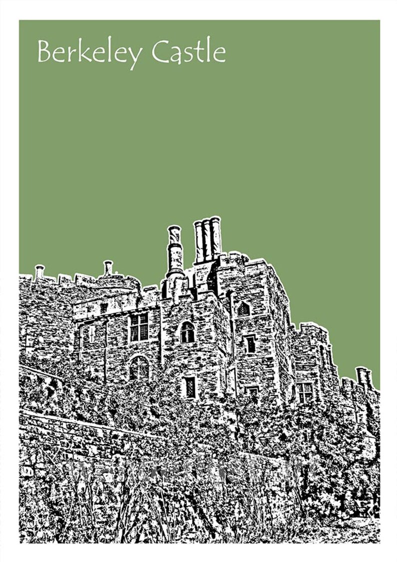 Berkeley Castle Art Print Skyline Poster A4 Size England - Etsy