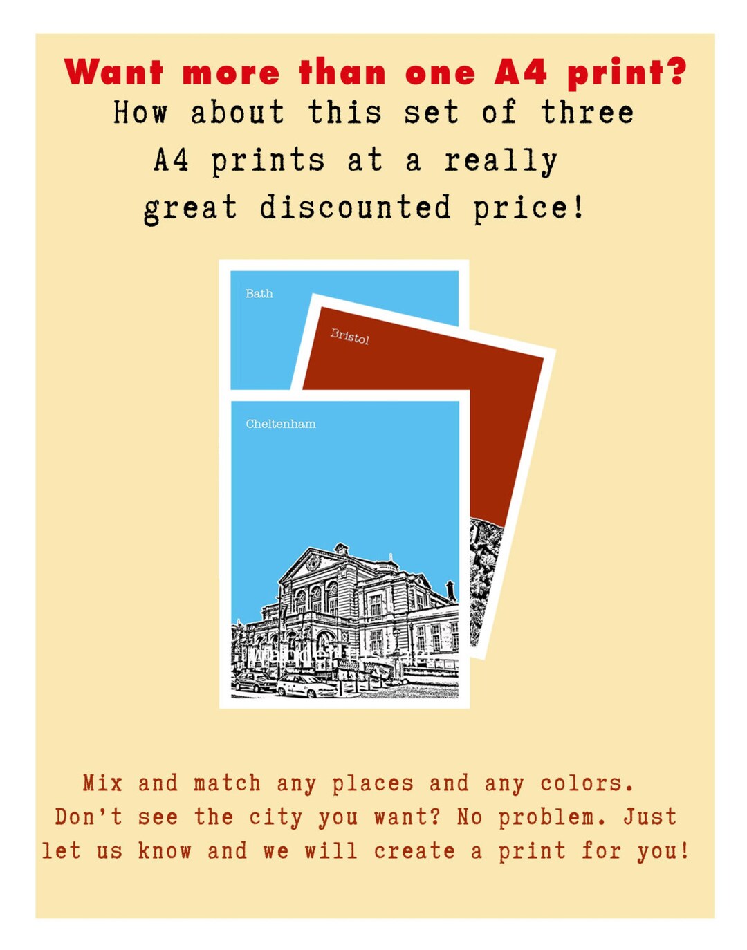 3 Pack Art Print A4 Size Poster Multipack. Choose Any Three Prints in ...