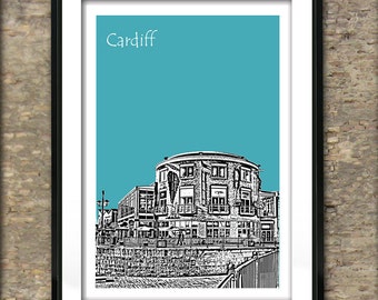 Cardiff Art Print Poster A4 Size the Coal Exchange England UK | Etsy