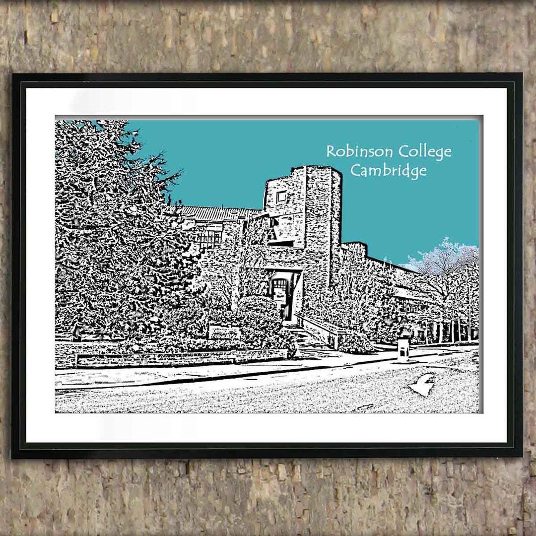 Robinson College Cambridge Entrance Art Print Poster Landscape A4 Size ...