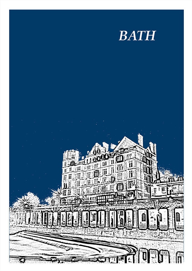 Bath Weir Art Print Poster A4 Size Bath UK - Etsy