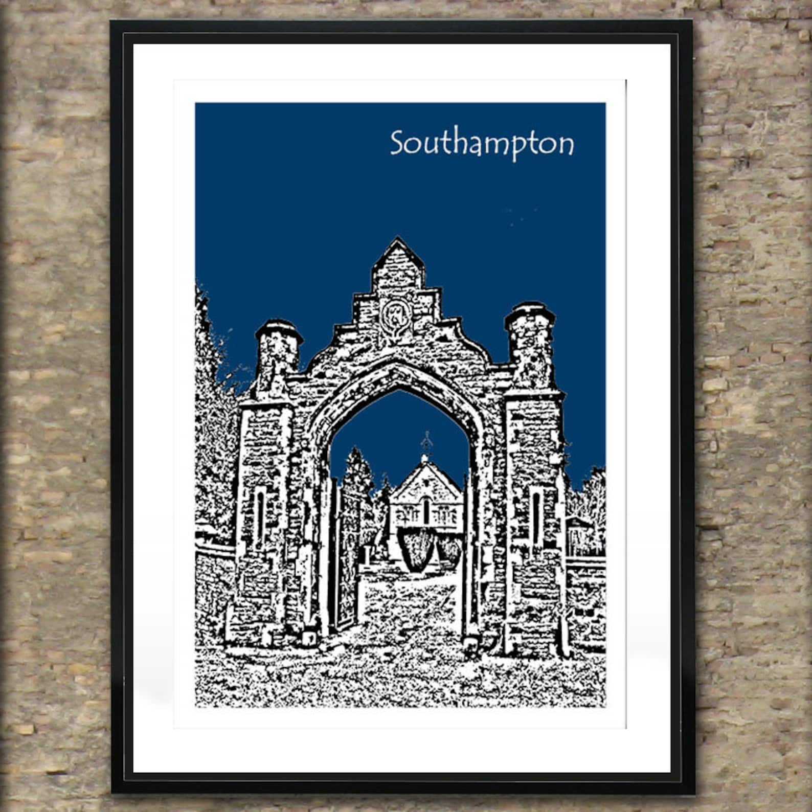 Southampton Art Print Poster A4 Size Southampton Common UK - Etsy