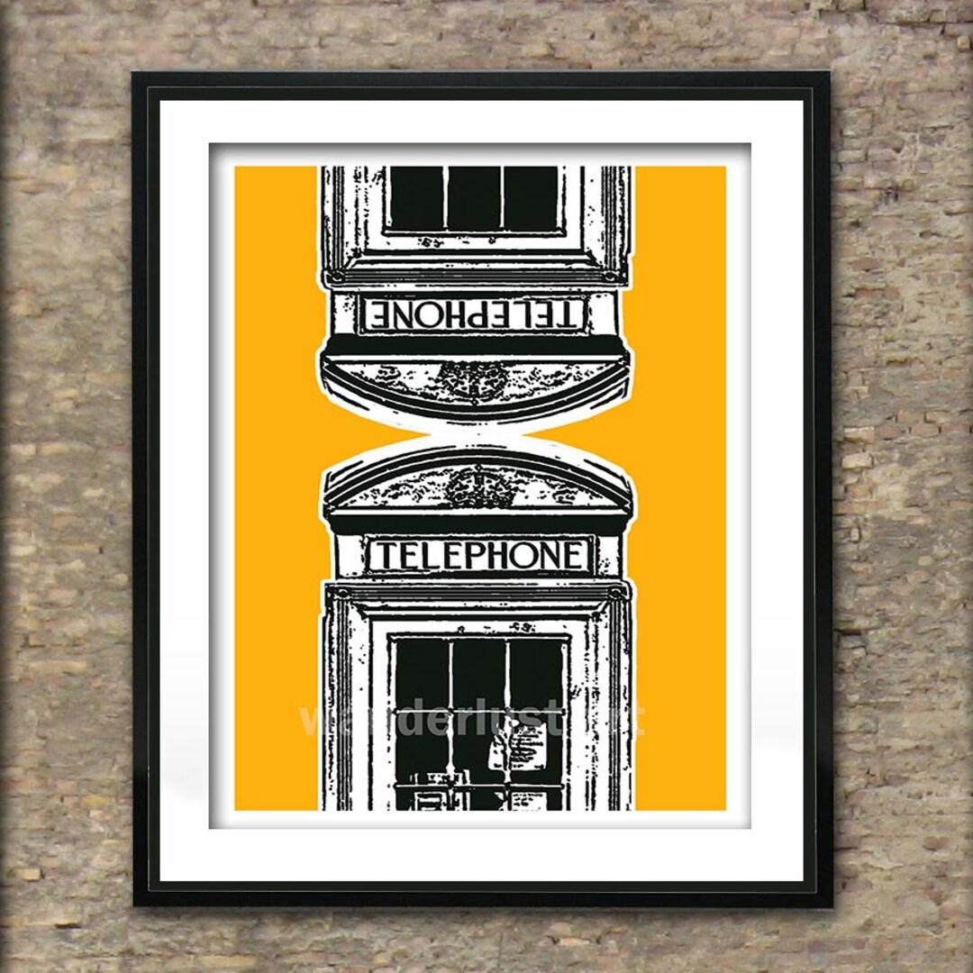 British Phone Boxes Art Print Poster A4 Size Old Style Phone Box ...