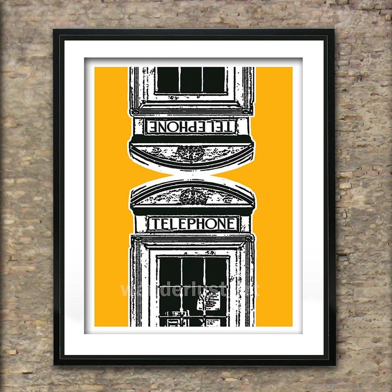 British Phone Boxes Art Print Poster A4 Size Old Style Phone Box ...