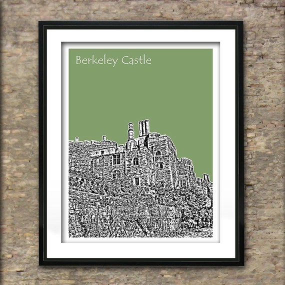 Berkeley Castle Art Print Skyline Poster A4 Size England | Etsy