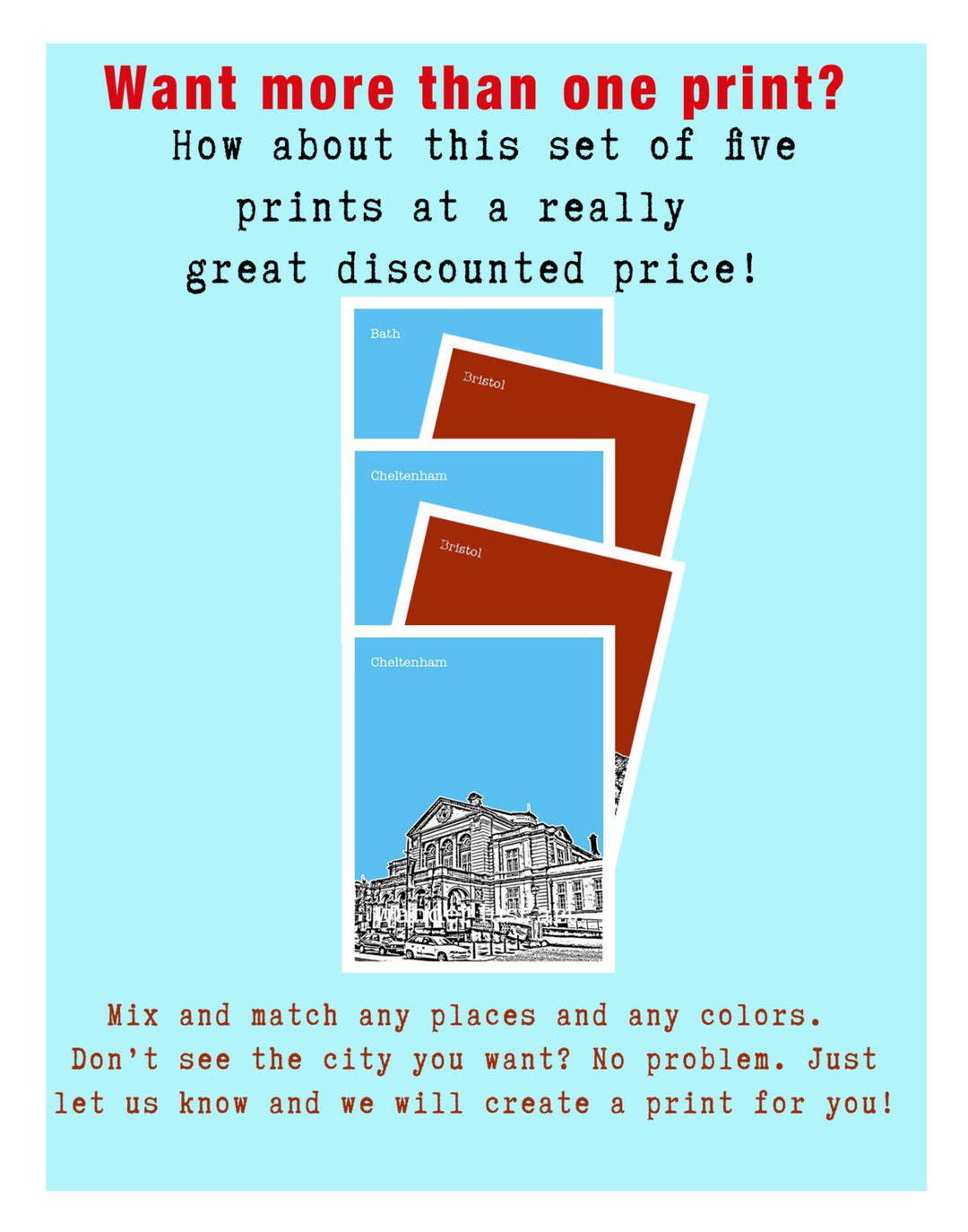 5 Pack Art Print A3 or A4 Size Poster Multipack. Choose Any Five Prints ...