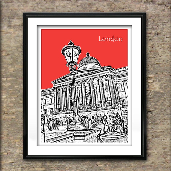 London Art Print Skyline Poster A4 Size National Gallery - Etsy