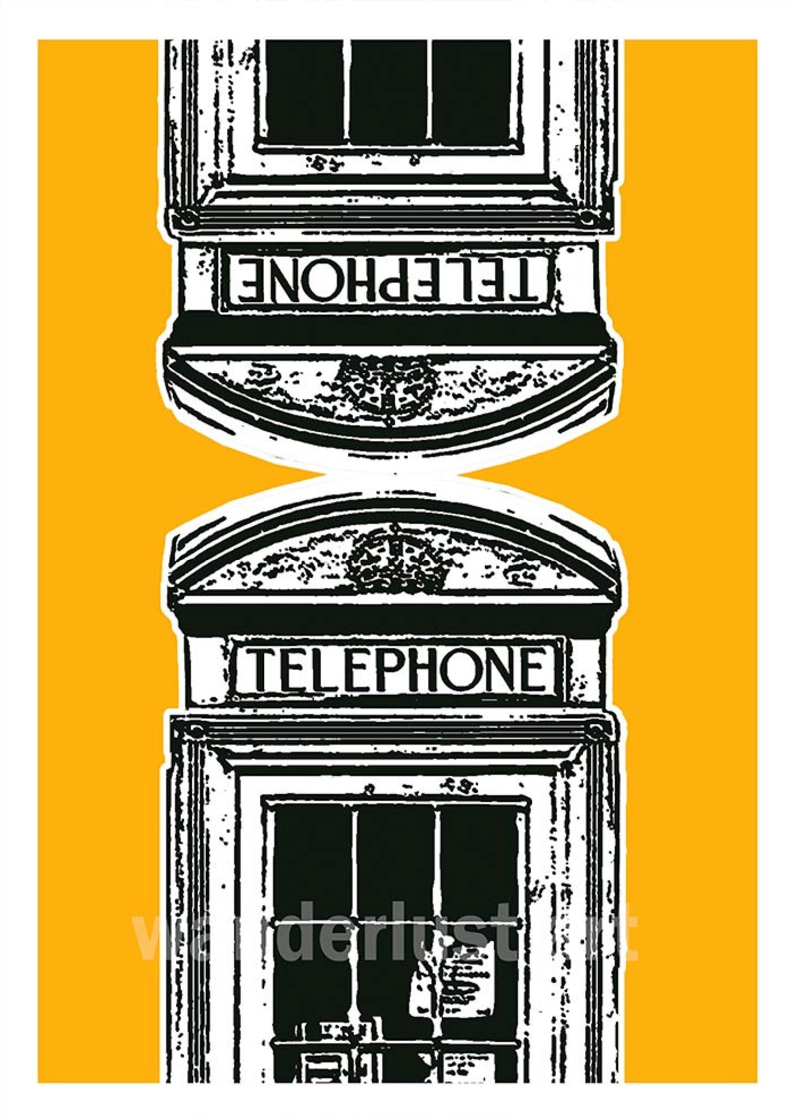 British Phone Boxes Art Print Poster A4 Size Old Style Phone Box ...