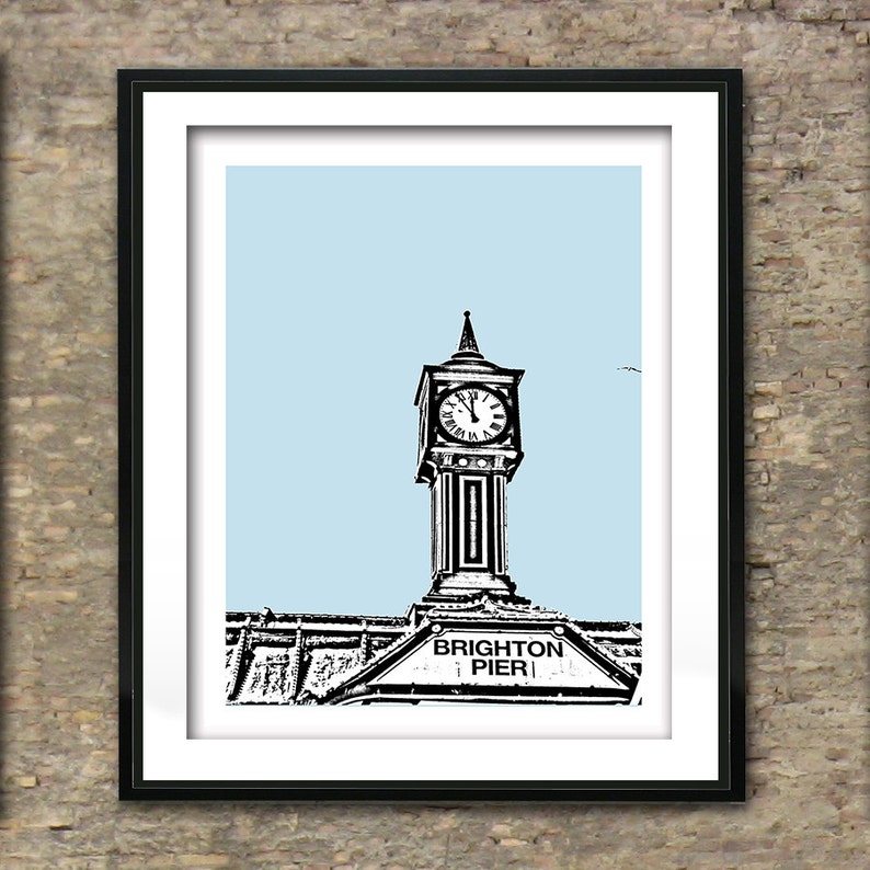 Brighton Pier Art Print Poster A4 Size Grand Pier Brighton Seaside ...