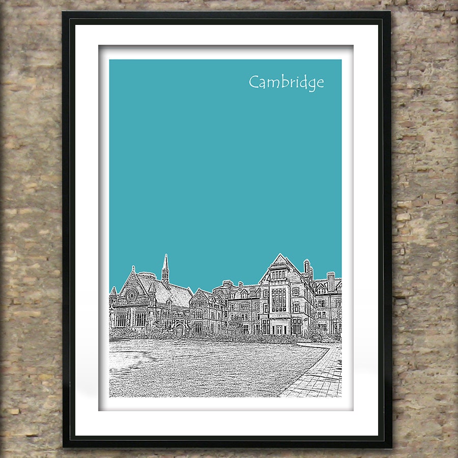 Cambridge Art Print Poster A4 Size Cambridge University Homerton ...