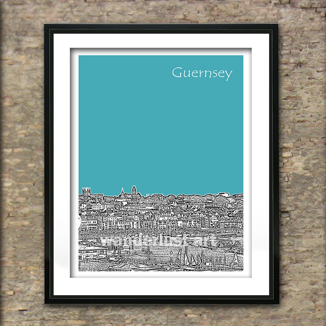 Guernsey Art Print Poster A4 Size UK England - Etsy