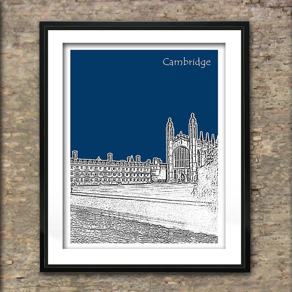 Cambridge Art Print Poster A4 Size Cambridge University Kings - Etsy