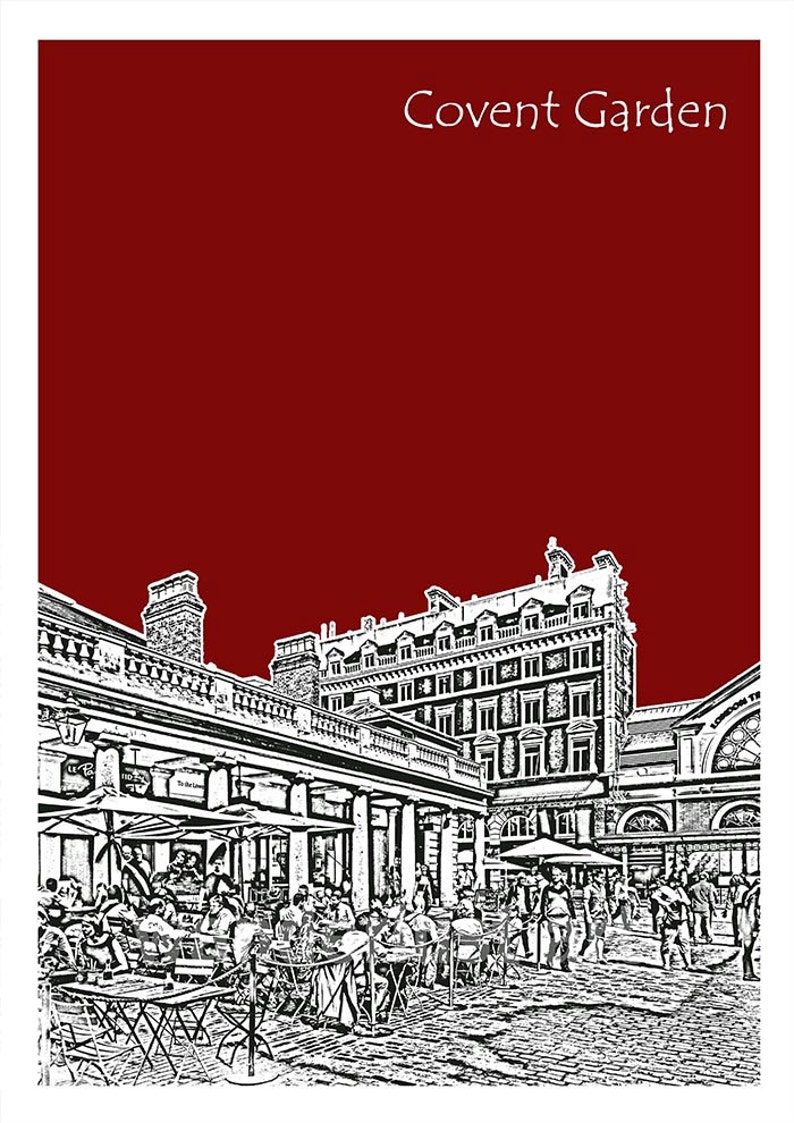 Covent Garden Art Print Poster A4 Size London England - Etsy UK