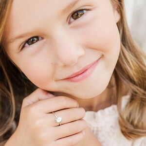 Personalized Sterling Silver Signet Baby Ring, Little Girls Initial ...