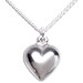 Sterling Silver Puff Heart Charm Necklace, Little Girls Heart, Kids ...