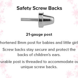 Sterling Silver Birthstone Daisy Flower Earrings With CZ for Babies ...