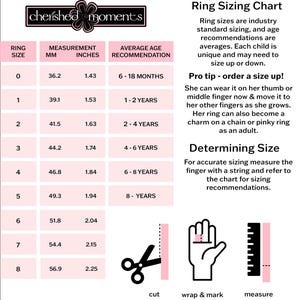 Silver Baby Rings, Little Girls Birthstone Ring, CZ Toddlers Rings ...