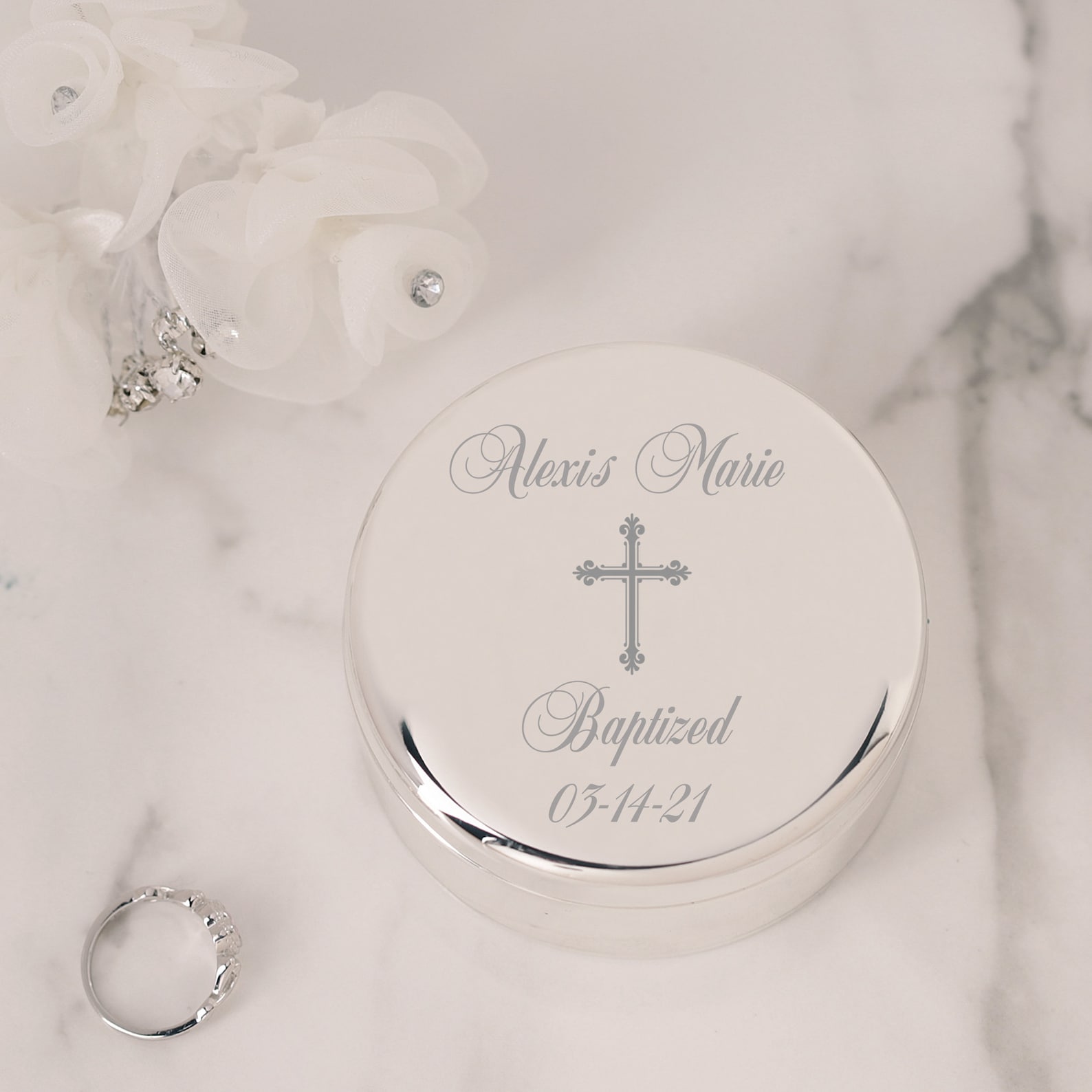 Personalized Sterling Silver Baptism or Christening Cross | Etsy