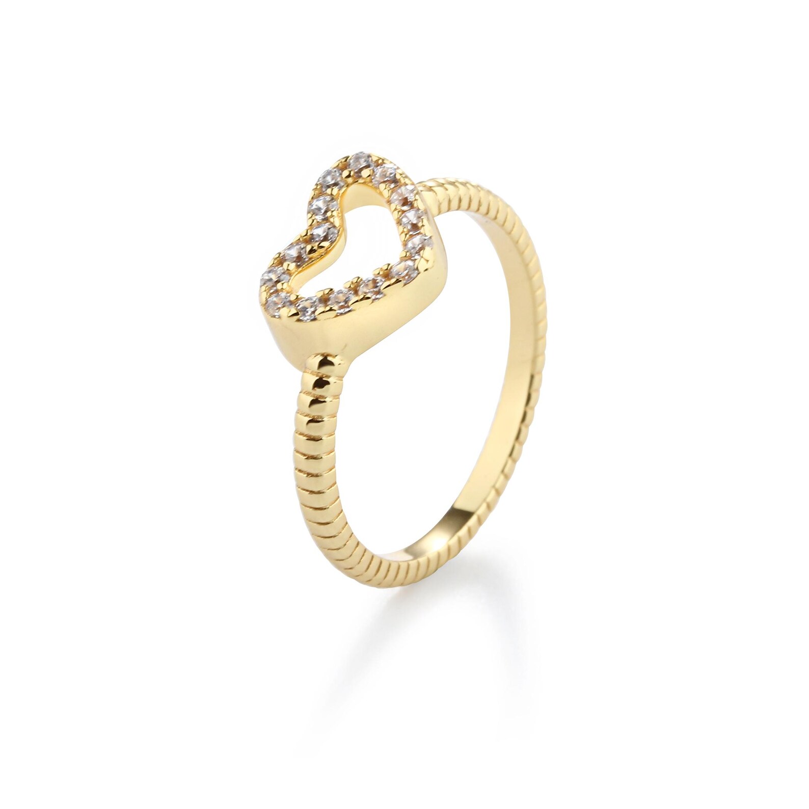 Little Girls 14k Gold-plated Baby Ring, Granddaughter Gift, Kids Heart ...