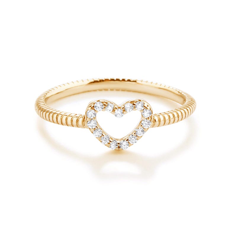 Little Girls 14k Gold-plated Baby Ring, Granddaughter Gift, Kids Heart ...