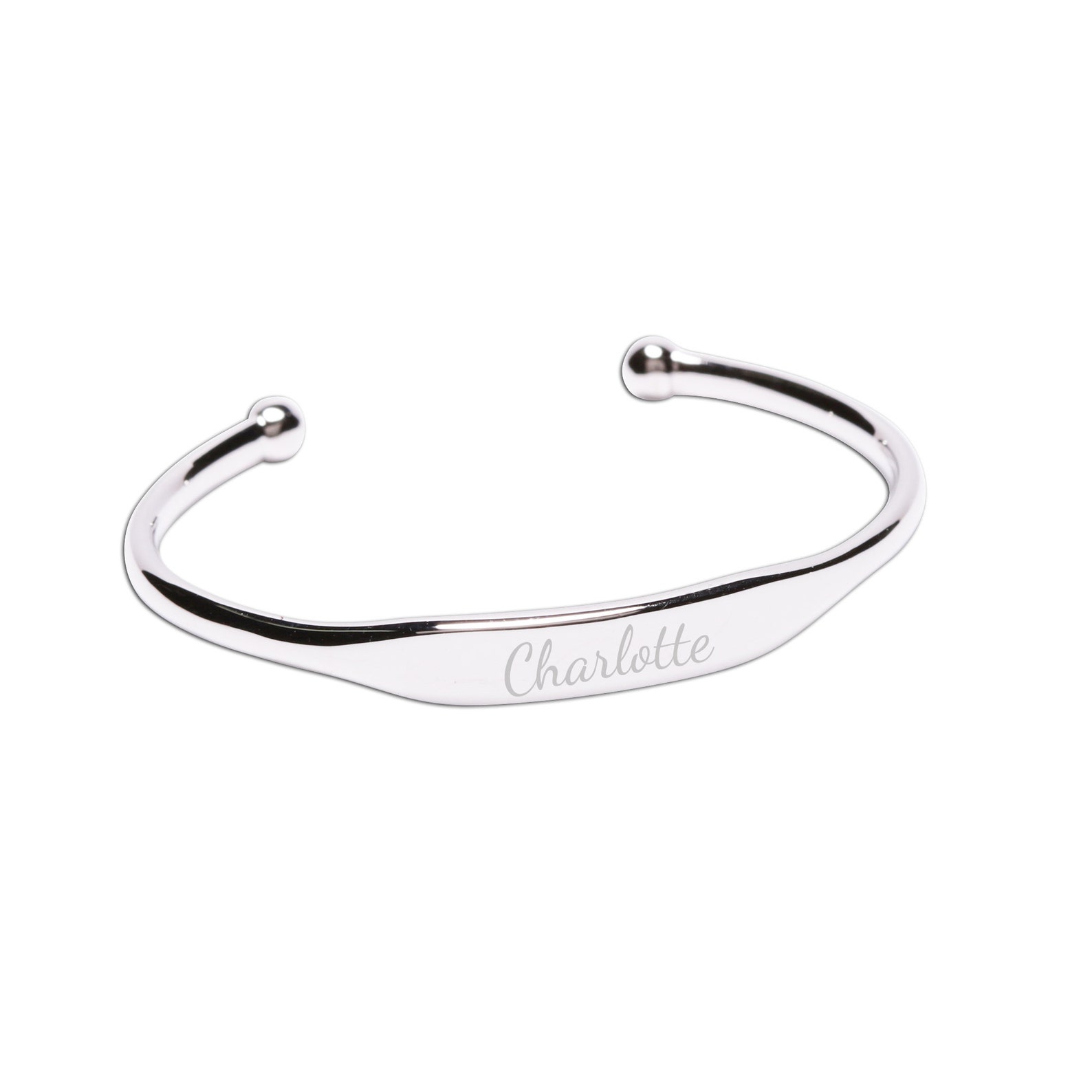 Personalized Sterling Silver Cuff Bracelet, Baby, Kids, Little Girls ...