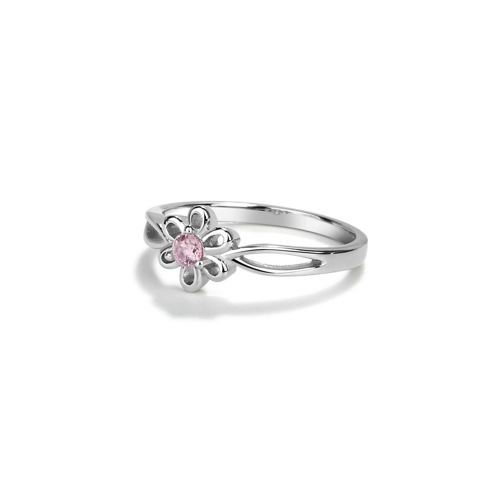 Girls Birthstone Ring, Kids Sterling Silver Baby Rings, Flower Ring for ...
