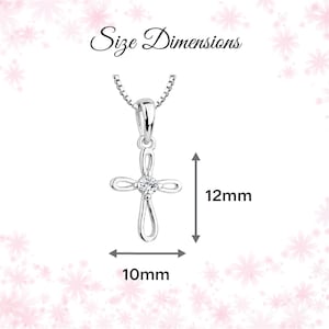 Personalized Sterling Silver Infinity Cross Charm Necklace, Girls ...