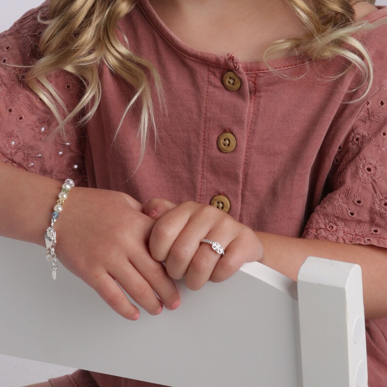 Little Girls Sterling Silver Baby Ring Pink Butterfly With CZ - Etsy