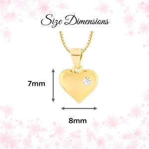 Girls 14K Gold-plated Puff Heart Charm Necklace, Teens Gold Jewelry ...