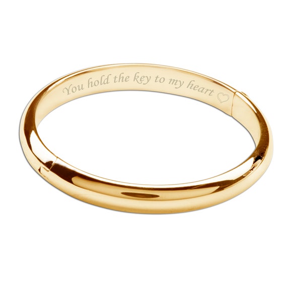 Personalized 14K Gold plated Bangle for Girls Adults Women Customized Engraved Name Jewelry Gift Girlfriend Wife Daughter Mother Etsy