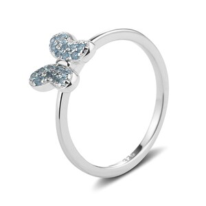 Sterling Silver Butterfly Birthstone Ring for Little Girls With Czs for ...